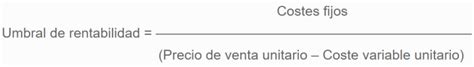 Umbral De Rentabilidad Contasimple