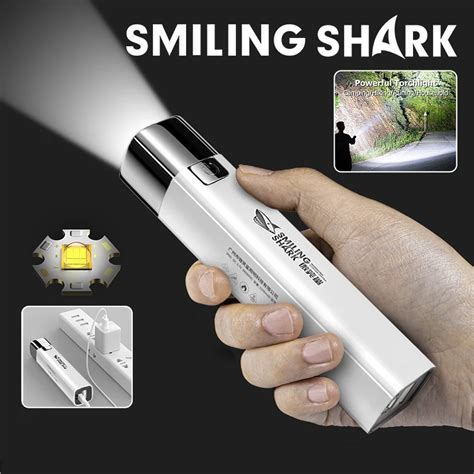 Smiling Shark 617b Mini Flashlight Small Pocket Portable Strong Light