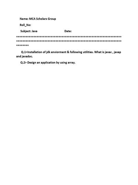 Java Practical Programs And Answers By Mca Scholars Group Pdf Computer Programming