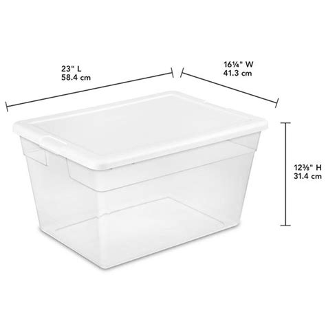 Sterilite 56 Qt Clear Plastic Storage Container With Latching Lid 8