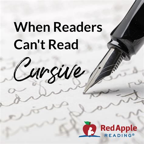 When Readers Cant Read Cursive Red Apple Reading Blog Learning Cursive Teaching Cursive