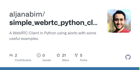 GitHub Aljanabim Simple Webrtc Python Client A WebRTC Client In Python Using Aiortc With Some
