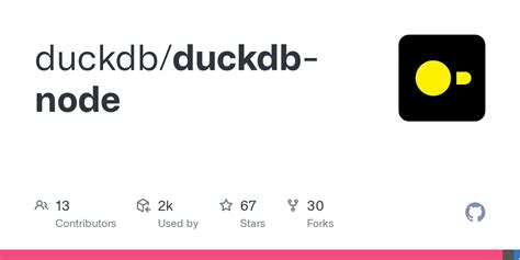 GitHub Duckdb Duckdb Node
