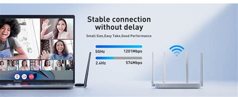 Nineplus Usb Wifi Adapter For Desktop Pc 1800mbps 58g2