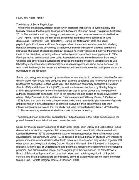 psyc 100 notes part 57 psyc 100 notes part 57 the history of social
