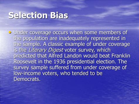 Example Of Undercoverage Bias