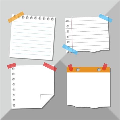 Premium Vector Collection Of Sticky Note Vector Illustration
