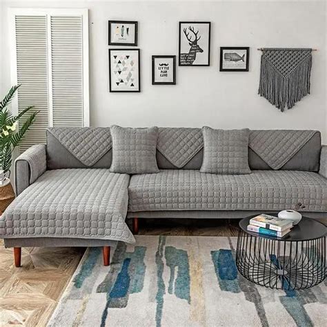 Покривало на диван сіре Pks1 90х90 — ціна 368 грн у каталозі Чохли для меблів Купити товари для