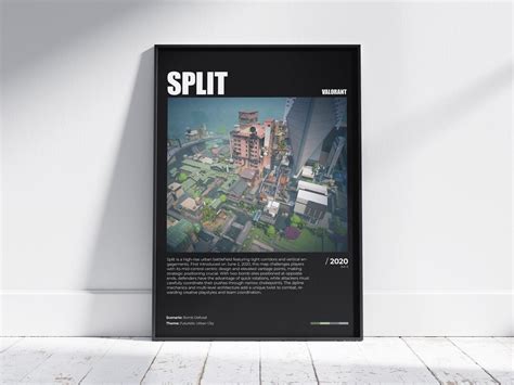 Valorant Split Map Poster Printable Split Map Poster Valorant Split Wall Art Gaming Room