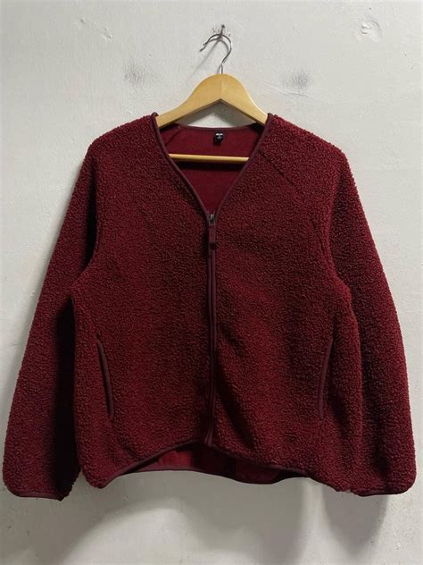 66유니클로 노카라 양털 뽀글이 가디건 후리스 자 헬로마켓