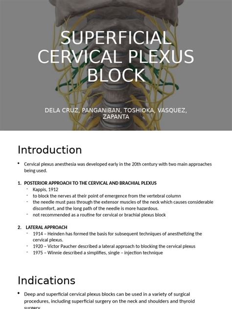 Superficial Cervical Plexus Block Pdf