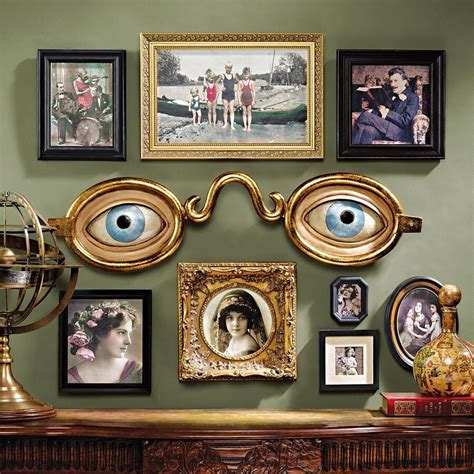 Folk Art Optometrist Trade Wall Sculpture Wall Art Wall Sculptures