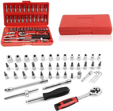 46 In 1 Pcs Tool Kit And Screwdriver And Socket Set Hand Tool Kit Wrench