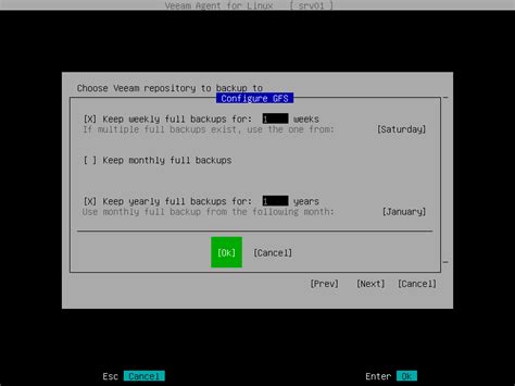 Step 7 Specify Gfs Retention Settings Veeam Agent For Linux User Guide
