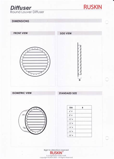Round Louver Diffuser Ruskin M Sdn Bhd