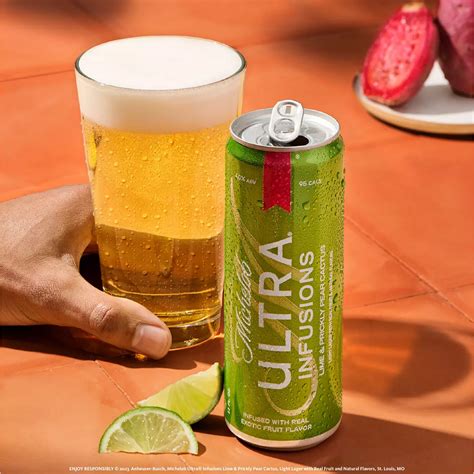Michelob Ultra Infusions Lime And Prickly Pear Cactus Light Beer 12 Pk