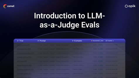 Llm As A Judge Intro And Overview To Llm Based App Evaluation