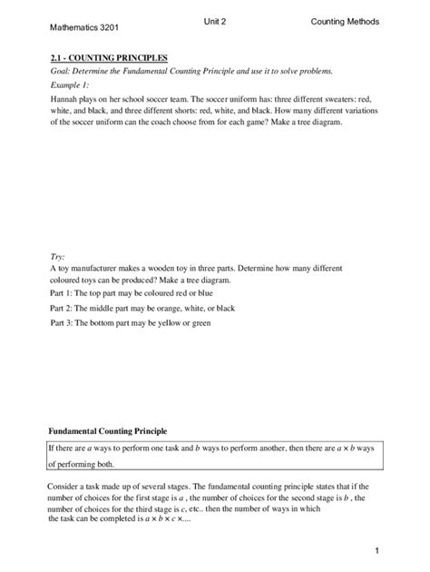 fillable online determine the fundamental counting principle and use it