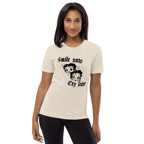 Betty Boop Smile Now Cry Later Short Sleeve Unisex T Shirt Etsy