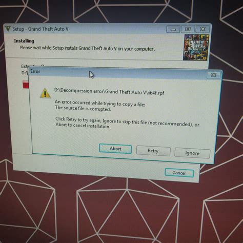 Im Getting This Error Says Decompression Error Code 12 And Social Club Error Code 267 R