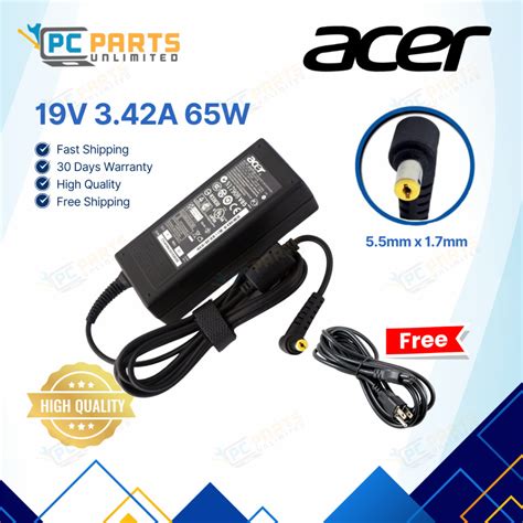 Acer Laptop Charger 19v 342a For Aspire Es13 Es15 E5 721 Es1 433 Es1