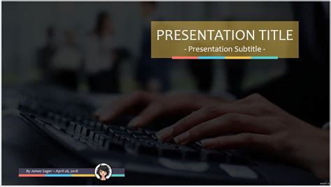 free laptop keyboard powerpoint template 8009 sagefox powerpoint