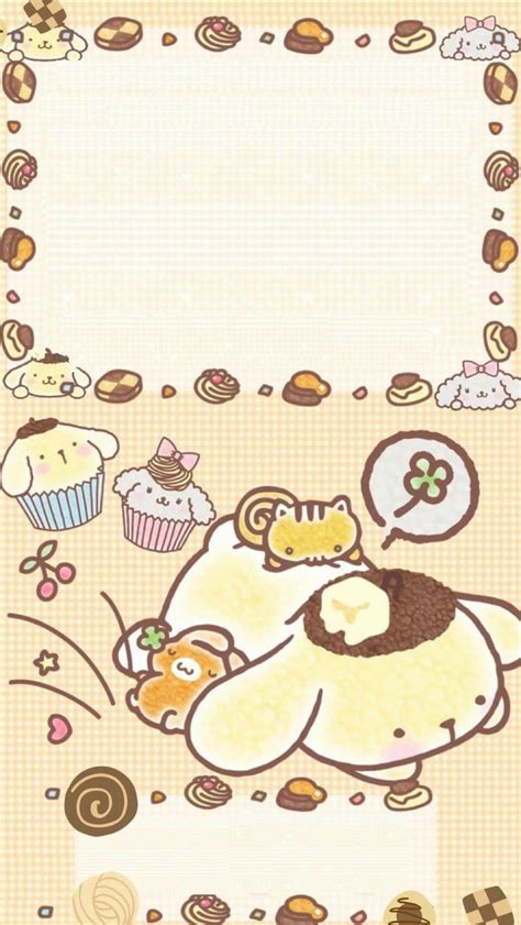 ° 산리오 폼폼푸린 배경화면 모음 วอลเปเปอร์น่ารัก วอลเปเปอร์การ์ตูนน่ารัก ลายเส้นดูเดิ้ล