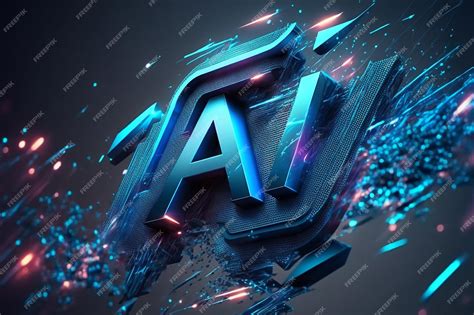 Premium Photo | 3d render Artificial Intelligence Logo deep learning ...