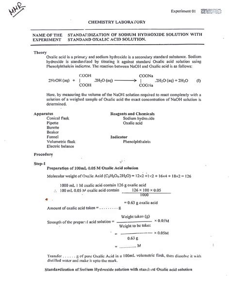 Chemistry Experiment 1 1 2 Pdf