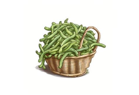 Cute Green Beans Color Splash Graphic By Poster Boutique · Creative Fabrica