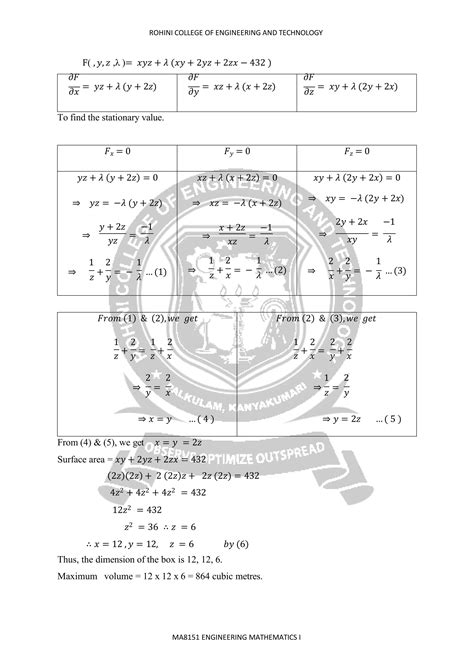 Lagranges Method Of Undetermined Multiplerspptx