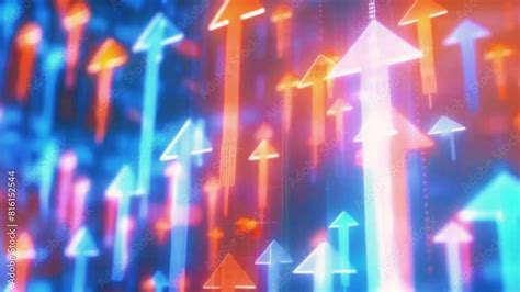 Visualize Stock Price Trends With Animated Arrows Moving Up Or Down To
