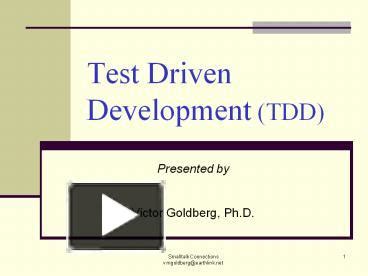Test Driven Development TDD Presentation Free To Download