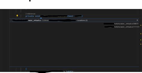 Find All References Showing Razorvirtualcs Instead Of Actual