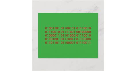 Merry Christmas Binary Code Holiday Postcard Zazzle