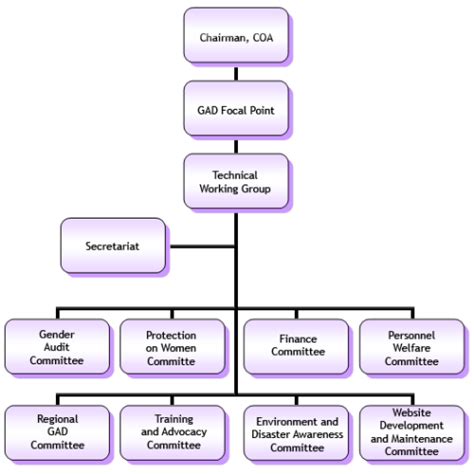 Organizational Structure Gender And Development Commission On Audit