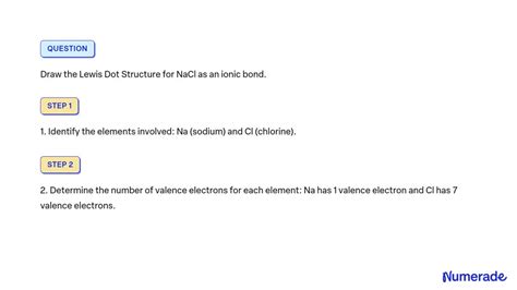 Solved Draw The Lewis Dot Structure For Nacl As An Ionic Bond