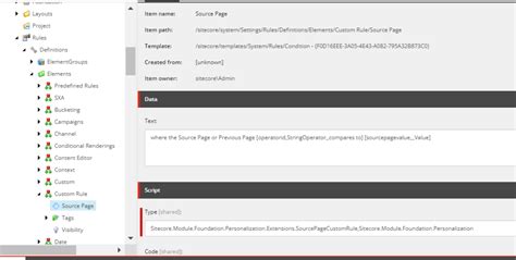 sitecore personalization based on source page custom personalization