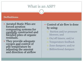 Lessons Learned In Aerated Static Pile Composting PPTX