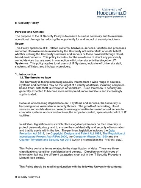 It Security Policy Pdf Security Computer Security