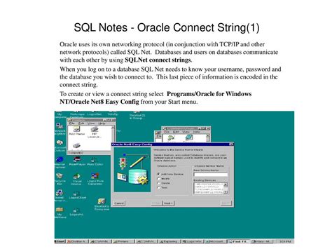 sql notes oracle connect string 1 ppt download
