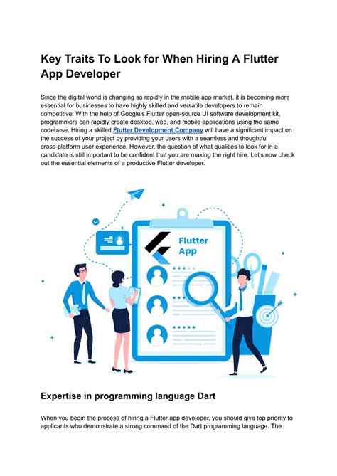 ppt key traits to look for when hiring a flutter app developer