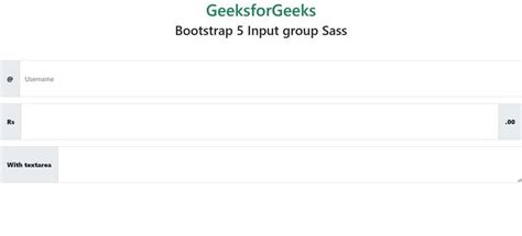 bootstrap 5 input group sass geeksforgeeks
