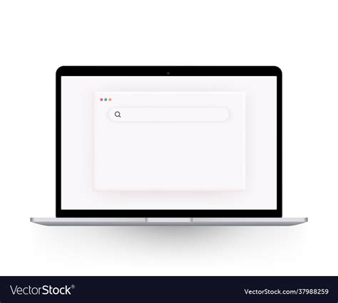 Browser Template In Light Theme For Website Vector Image