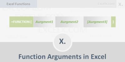 Function Arguments In Excel Excel
