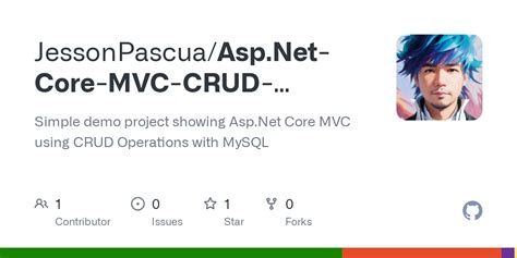 Github Jessonpascua Asp Net Core Mvc Crud Operations Using Mysql Simple Demo Project Showing