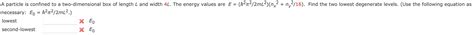solved a particle is confined to a two dimensional box of