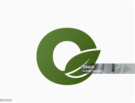 잎이 있는 소문자 O 에코 알파벳 로고 자연과 환경 디자인 요소 격리된 벡터 이미지 알파벳 O에 대한 스톡 벡터 아트 및 기타