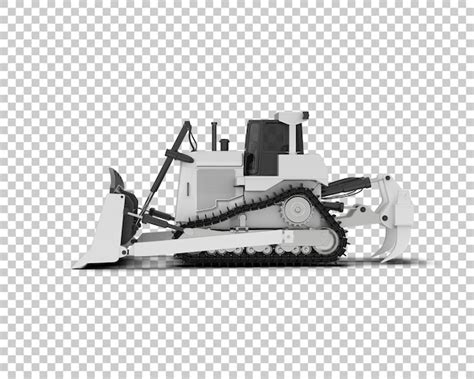 Premium Psd Bulldozer Isolated On Background 3d Rendering Illustration