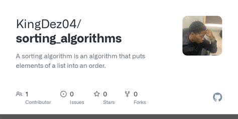 github kingdez04 sorting algorithms a sorting algorithm is an